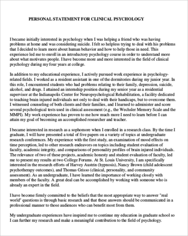 26+ Personal Statement Templates Free PDF, Word, Samples, Examples