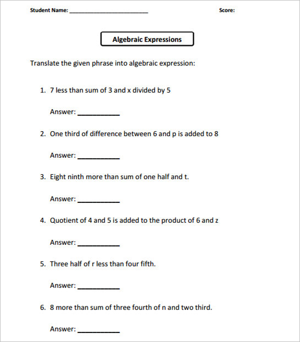20+ Worksheet Templates Free Word, Excel, PDF Formats