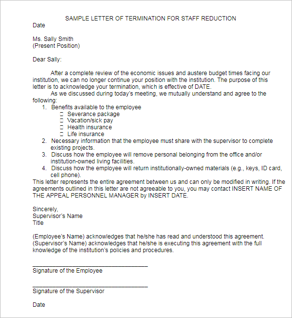 30+ Termination Letter Templates Free Word, Samples, Examples Formats