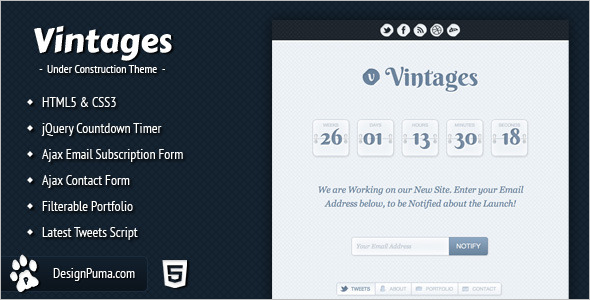 20+ Vintage Website Templates Free PSD Designs | Creativetemplate