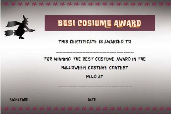 18+ Halloween Certificates - Free Printable, Word Designs