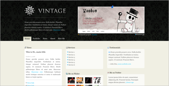 20+ Vintage Website Templates Free PSD Designs | Creativetemplate