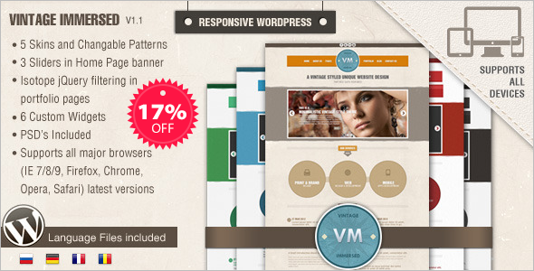 20+ Vintage Website Templates Free PSD Designs | Creativetemplate