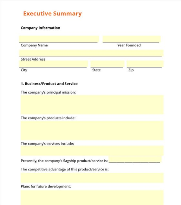 32+ Executive Summary Templates Free Word, PPT, PDF Formats