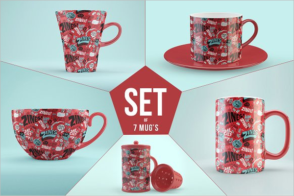 62+ Realistic Mug Mockups Free PSD Vector Designs