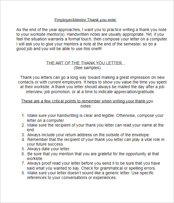 17+ Best Interview Thank You Note Templates Free Examples
