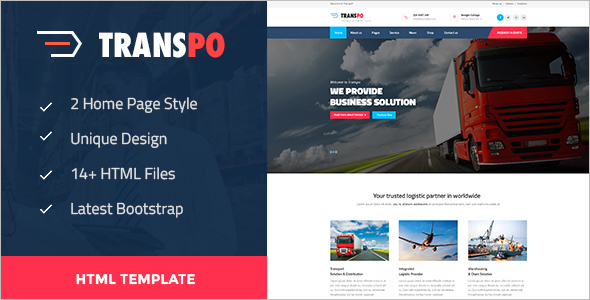 28+ Best Logistics HTML5 Templates Free Website Themes