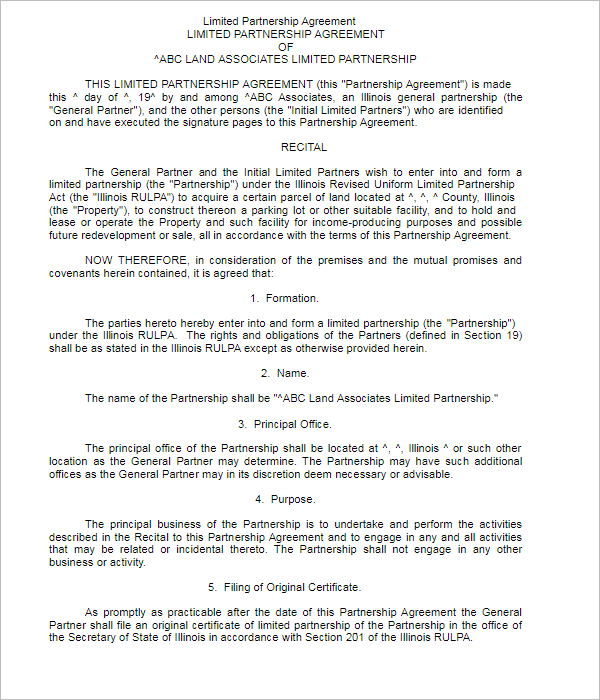 21+ Free Partnership Agreement Templates Word, PDF, Format Samples