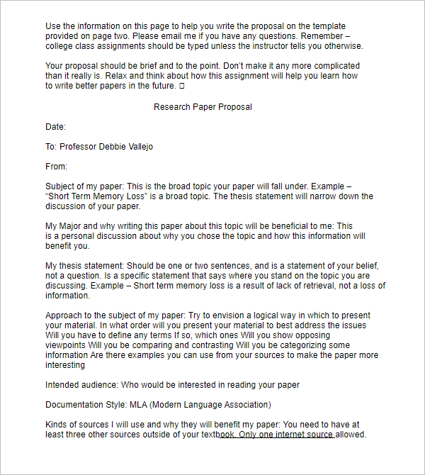 27+ Research Proposal Templates Free Word, PDF Format Examples