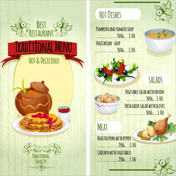 68+ Menu Card Templates Free PSD, Word, Illustrator Designs
