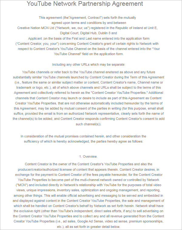 21+ Free Partnership Agreement Templates Word, PDF, Format Samples