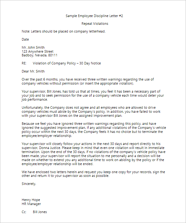 41+ Free Notice Letter Templates Word, Format Examples