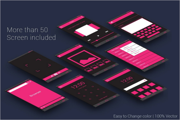 50+ Android App Design Templates Free PSD Download