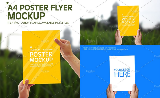 28+ A4 Poster Mockups PSD Templates Free Designs