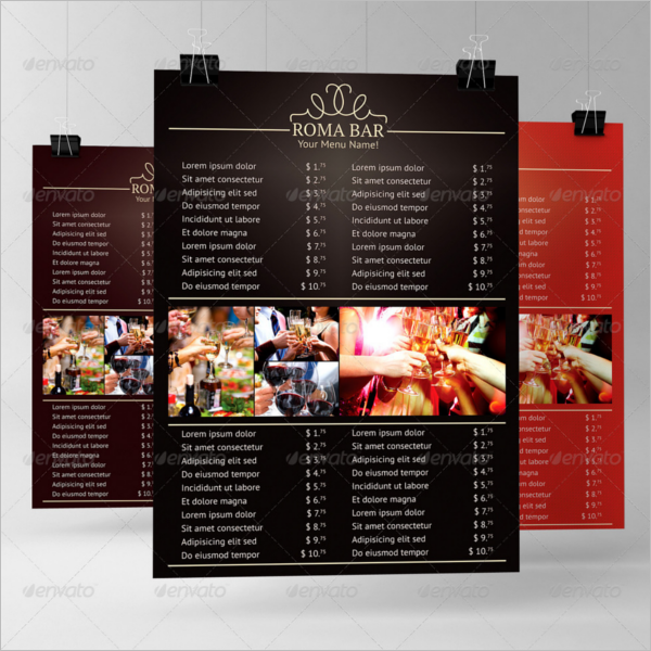 54+ Bar Menu Templates Free PSD, Word, PDF Design Ideas Download