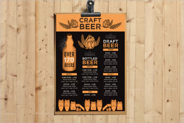 54+ Bar Menu Templates Free PSD, Word, PDF Design Ideas Download