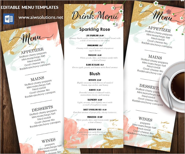 37+ Birthday Menu Card Templates Free PSD, Word Design Ideas