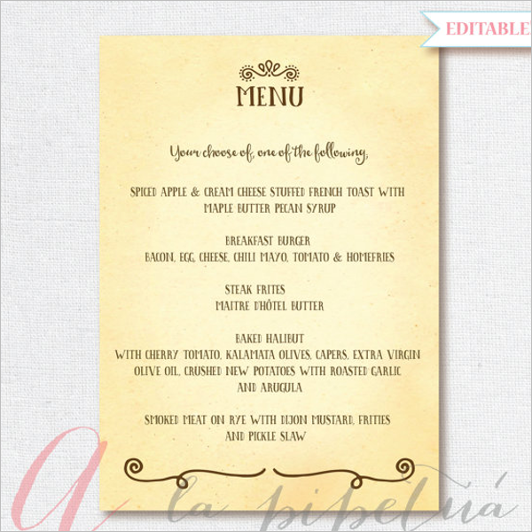 37+ Birthday Menu Card Templates Free PSD, Word Design Ideas