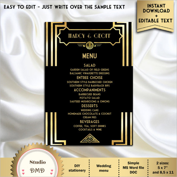 37+ Birthday Menu Card Templates Free PSD, Word Design Ideas