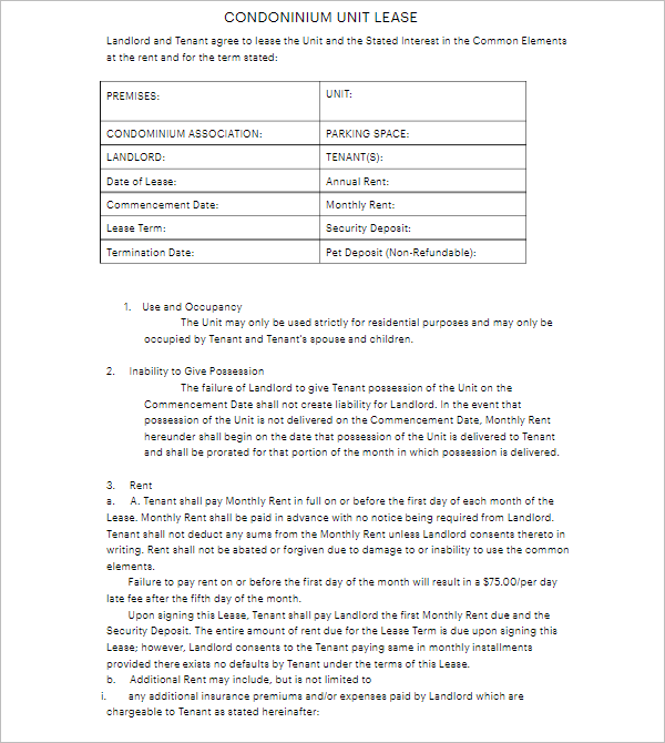 75+ Lease Templates Free Word, PDF, Doc Formats Download