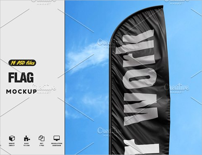 32+ Flag Mockup Templates Free PSD Vector Templates