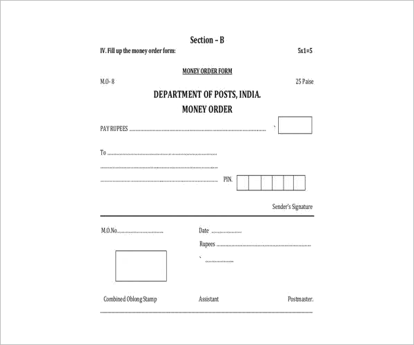 12+ Money Order Forms Free PDF Download Formats