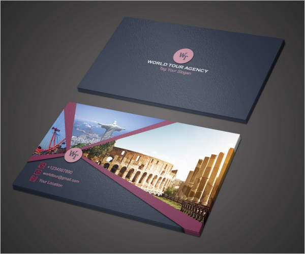 27+ Travel Business Card Templates Free PSD Designs