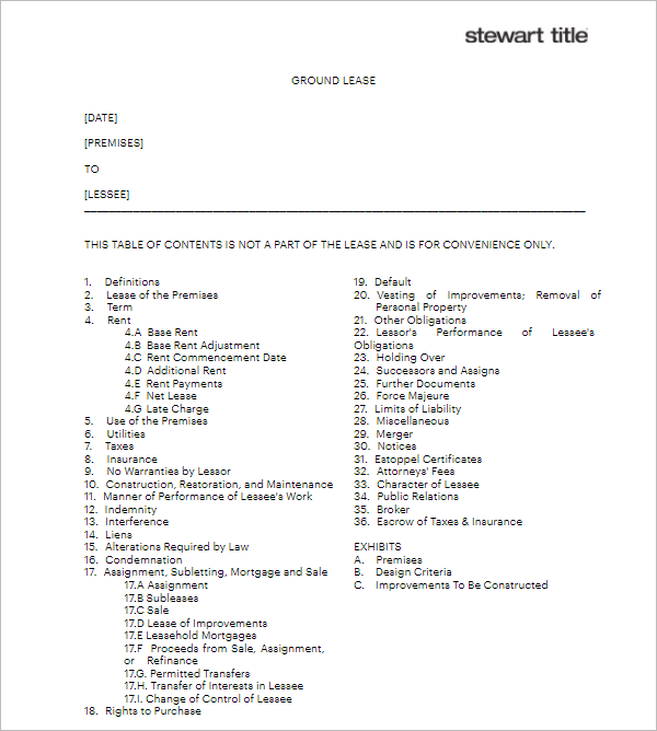 75+ Lease Templates Free Word, PDF, Doc Formats Download