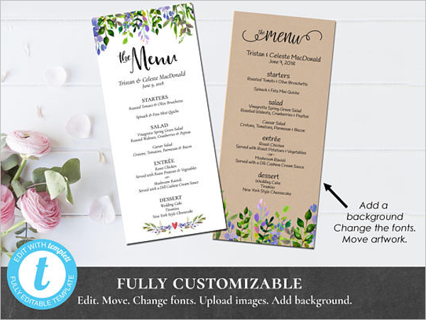 37+ Birthday Menu Card Templates Free PSD, Word Design Ideas