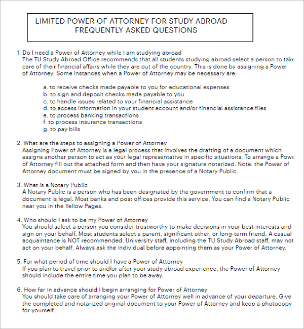 22+ Free Power Of Attorney Forms PDF, Word Formats