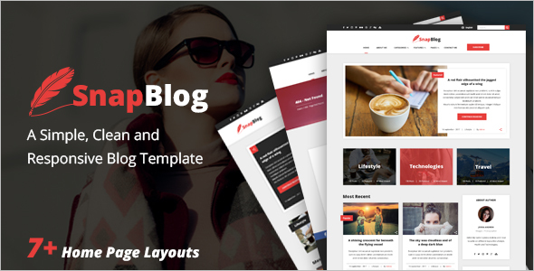 50+ Blog Design Templates PSD Free Website Themes | Creativetemplate