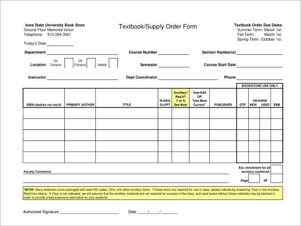 13+ Retail Order Form Templates Free Word, PDF, Excel Formats