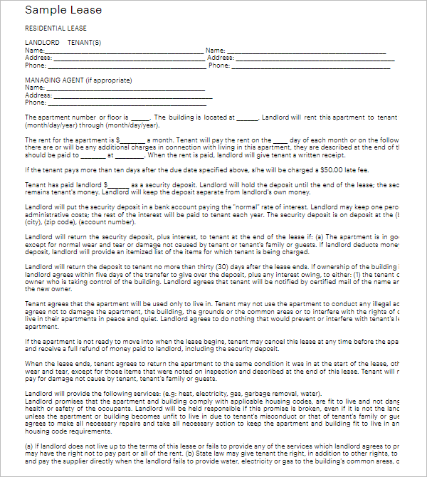 75+ Lease Templates Free Word, PDF, Doc Formats Download