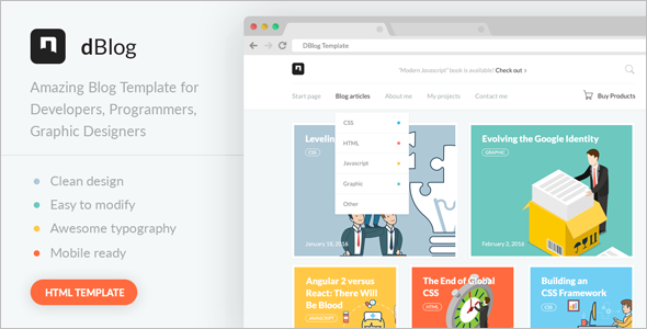 50+ Blog Design Templates PSD Free Website Themes | Creativetemplate