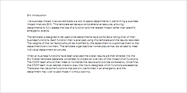 19+ Business Impact Analysis Templates Free Word, PDF, PPT Examples