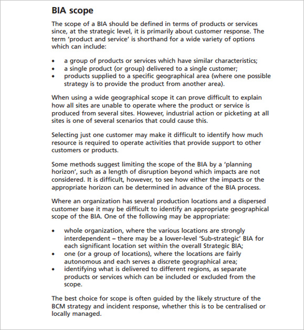 19+ Business Impact Analysis Templates Free Word, PDF, PPT Examples