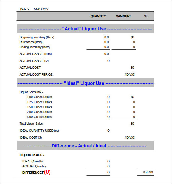 16+ Bar Inventory Templates Free word, Excel Formats
