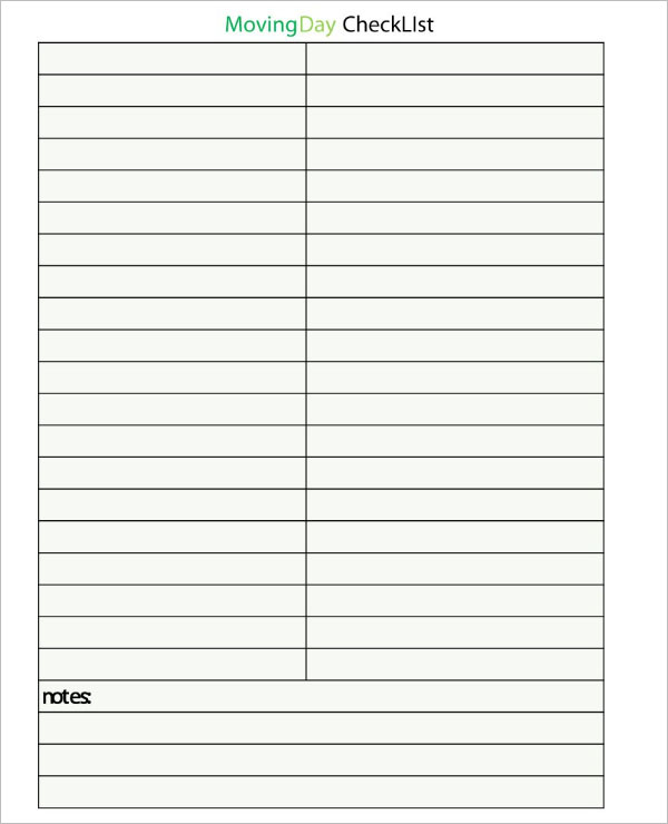 46+ Download Free Moving Checklist Templates Today!