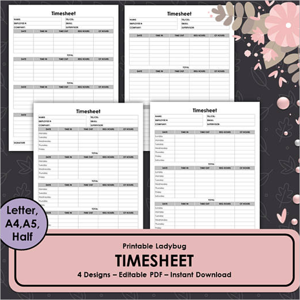 21+ Free Time Tracking Templates Excel, Spreadsheet Formats