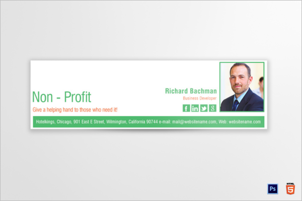 4+ Modern Charity HTML eMail Signature Templates