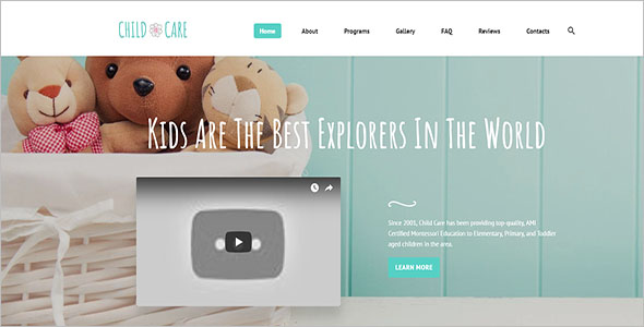32+ Kids Website Templates Free Responsive Themes | Creativetemplate