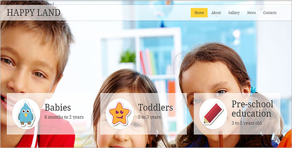32+ Kids Website Templates Free Responsive Themes | Creativetemplate