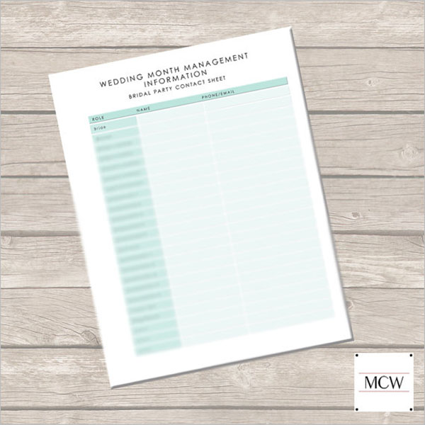 20+ Free Contact Sheet Templates Word, PDF, Excel Formats