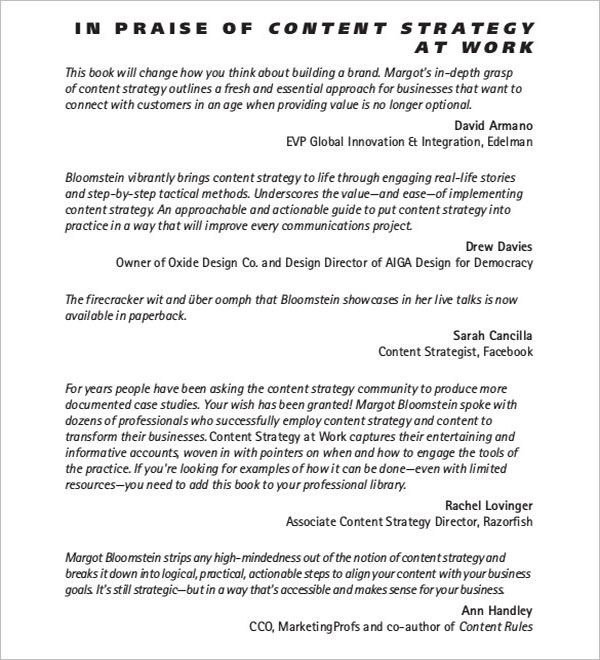 17+ Content Strategy Templates Free PDF, PPT Examples