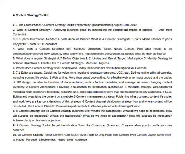 17+ Content Strategy Templates Free PDF, PPT Examples