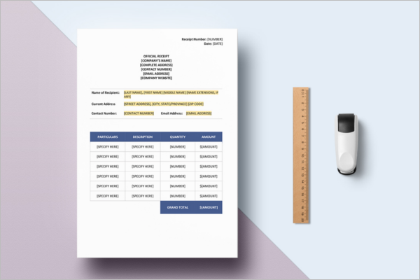 17+ Construction Receipt Templates Free Word, PDF Formats