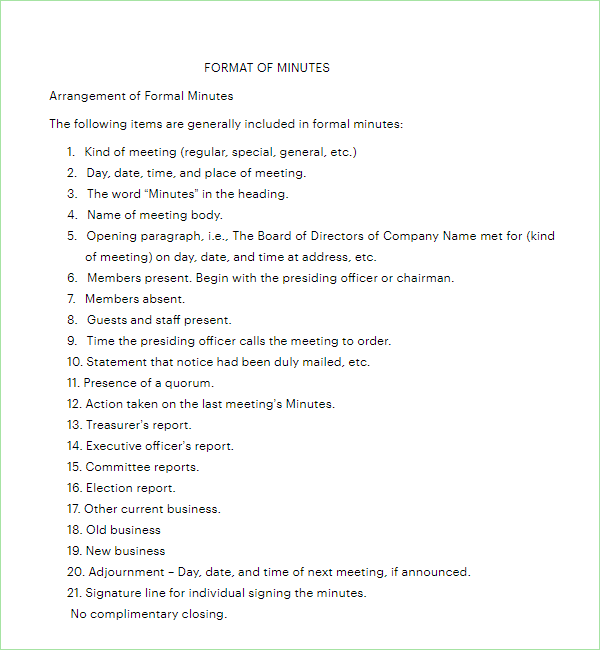 24+ Corporate Meeting Minutes Templates Free Word, Doc, PDF Formats