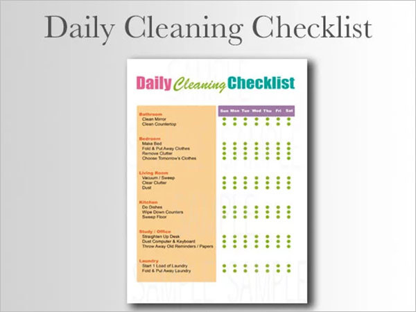 43+ Cleaning Checklist Templates Free PDF, Word, Excel Formats