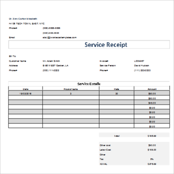 18+ Dental Receipt Templates Free PDF, Excel Formats