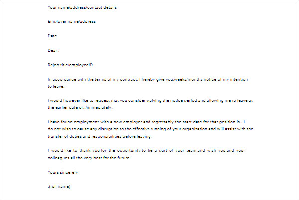 27+ Notice Period Letter Templates Free PDF, Word Formats